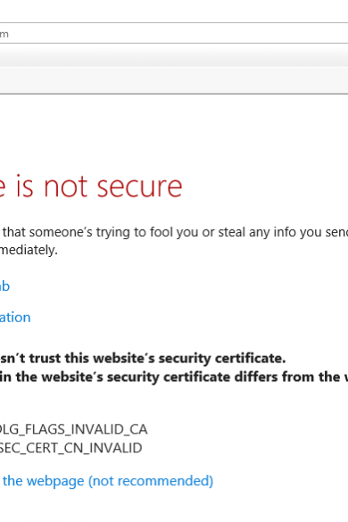 Faq Self Signed Certificate Browser Warning Message Xton Technologies