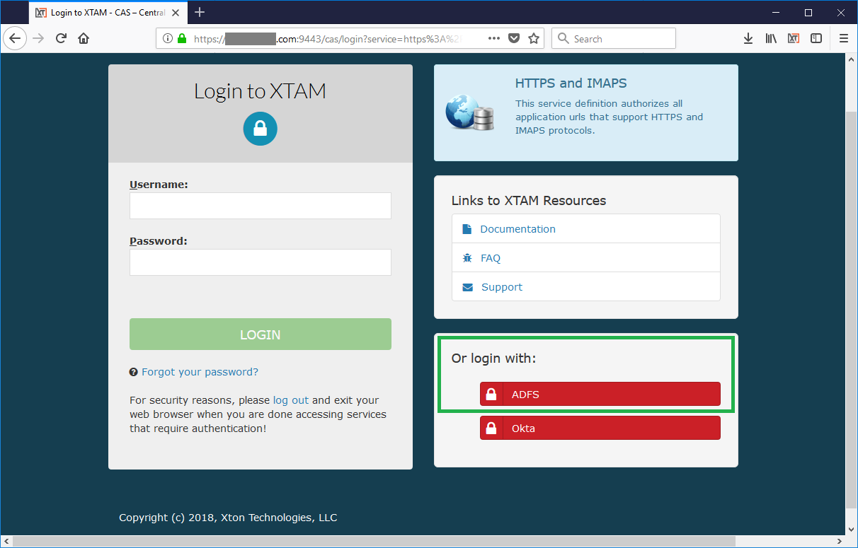 XTAM-ADFS-Integration-ADFS-Login-Option - Xton Technologies