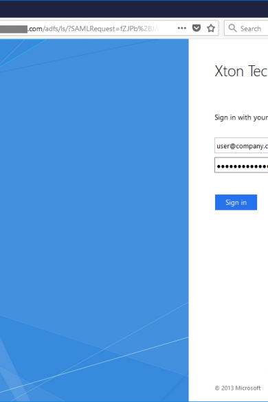 XTAM-ADFS-Integration-ADFS-Login-Page - Xton Technologies