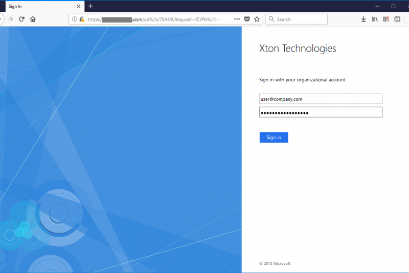 XTAM-ADFS-Integration-ADFS-Login-Page - Xton Technologies
