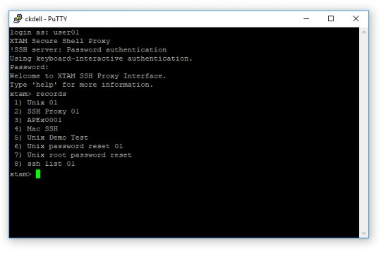 XTAM-SSH-Proxy-Interface-Records-Command - Xton Technologies