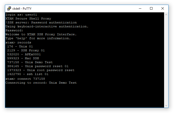XTAM-SSH-Proxy-Interface-Connect-Command - Xton Technologies