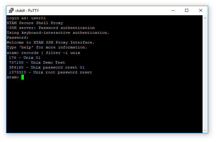 XTAM-SSH-Proxy-Interface-Filter-Command - Xton Technologies