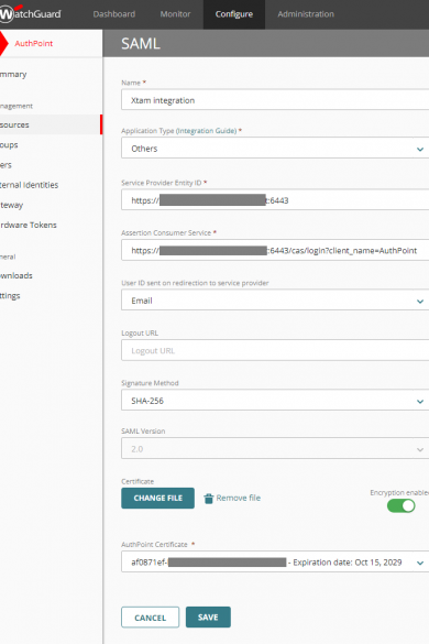 Xtam Authpoint Saml Resource Configuration Xton Technologies